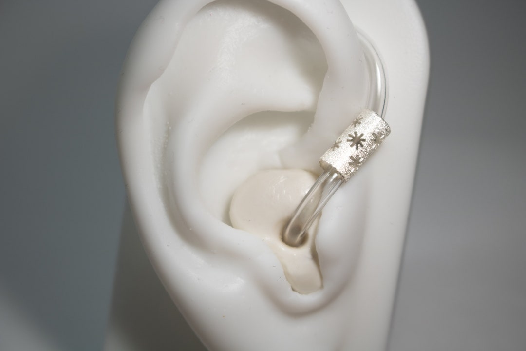 STERLING SILVER Hearing Aid Charm 9 | Tube Rider | Hearing Aid Tube ...