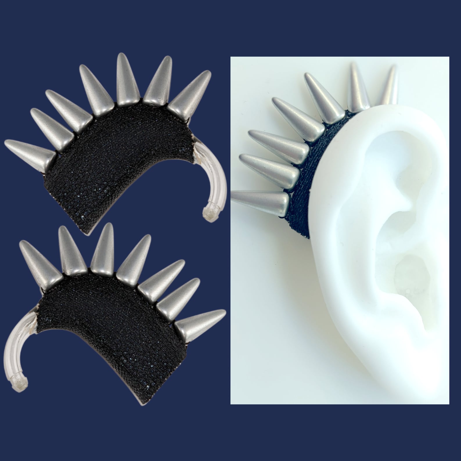 SPIKED Hearing Aid Skin | Hearing Aid Sleeve | Hearing Aid Jewelry ...