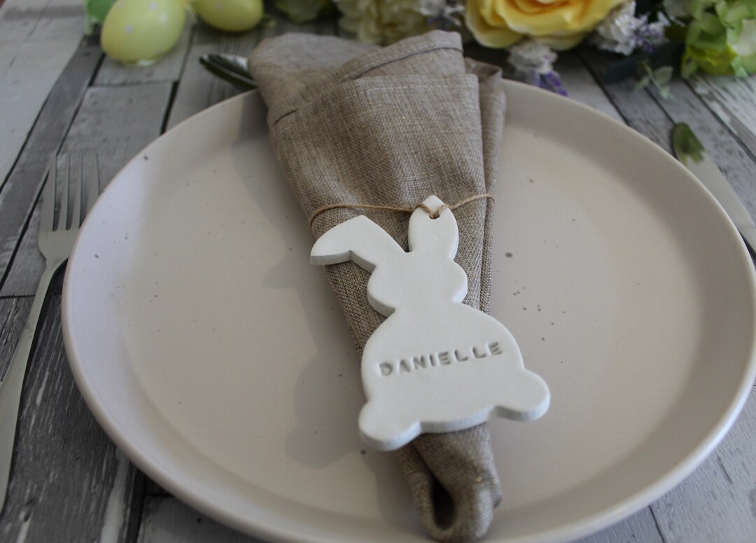 Personalised Easter Bunny, Easter Table Cards, Spring Decorations ...