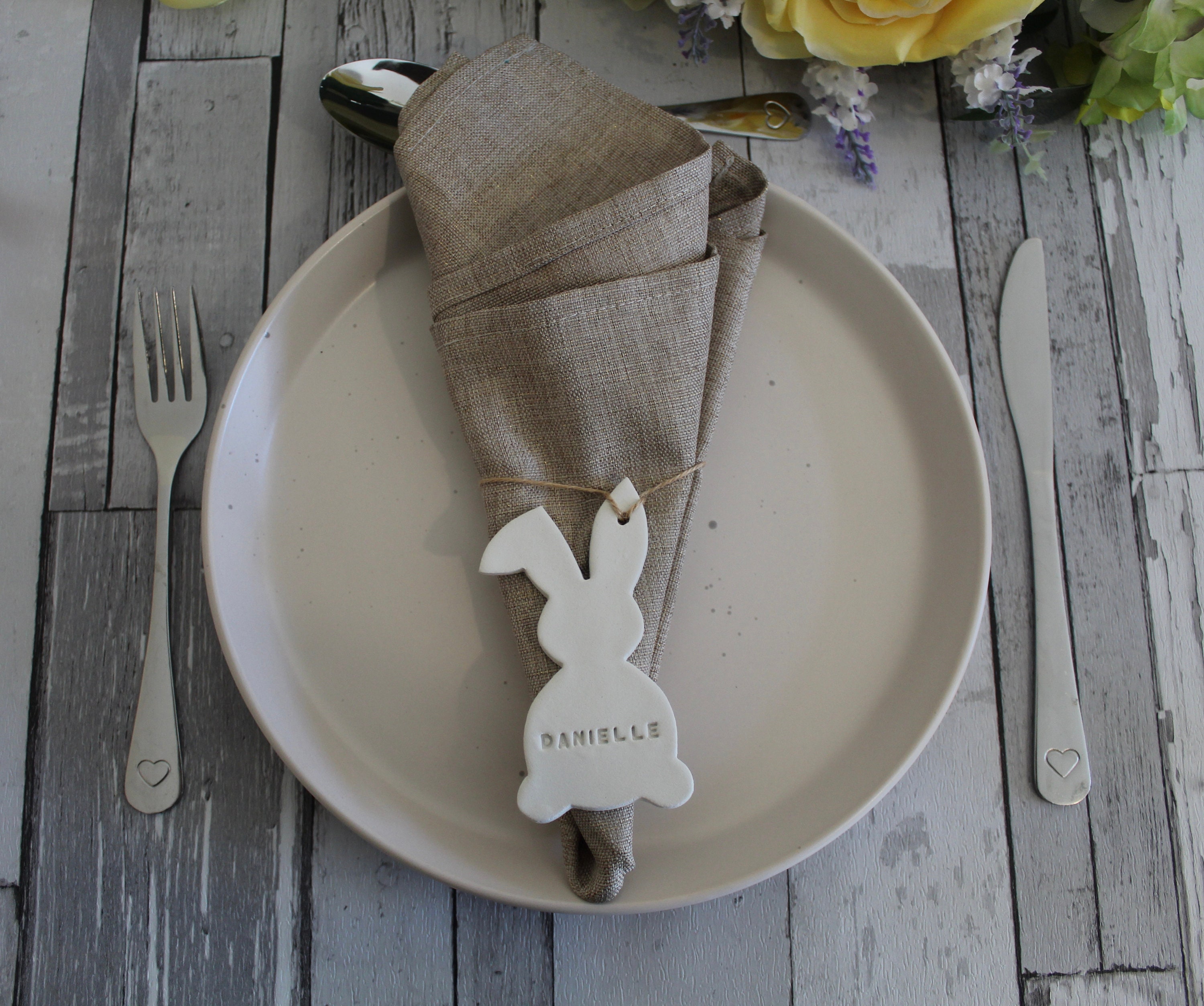Personalised Easter Bunny Easter Table Cards Spring - Etsy UK