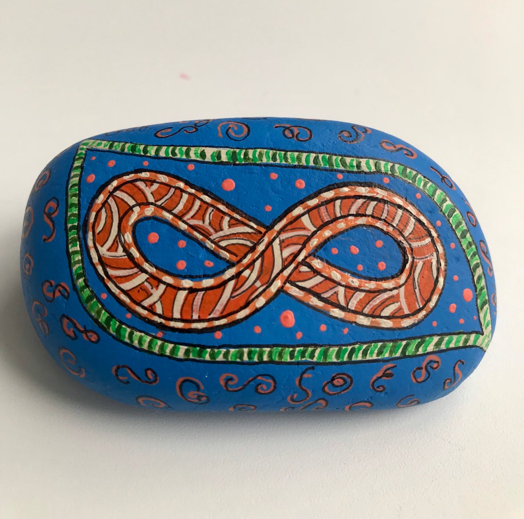Hand Painted Rock/ Infinity Symbol - Etsy