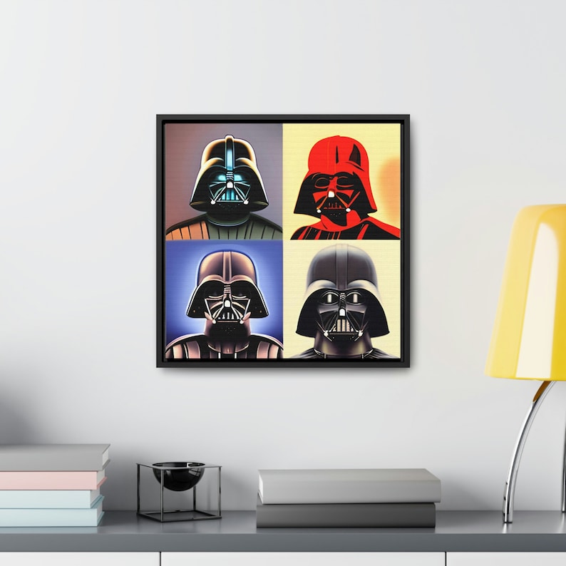The Many Faces of Darth Vader: Star Wars Art Print Canvas Wraps, Square ...