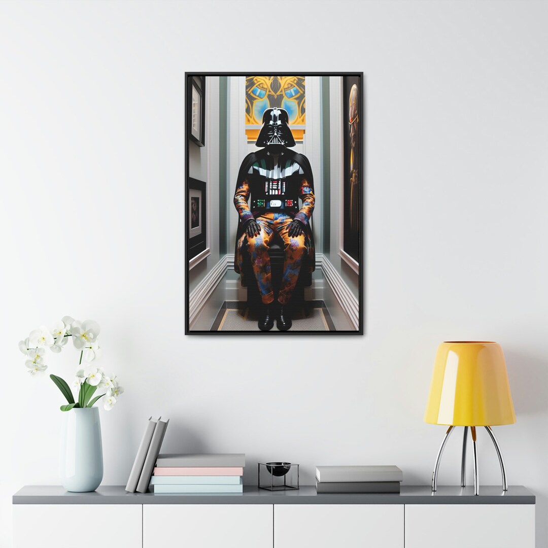 Darth Vader Sitting in an Elegant Room: Star Wars Wall Art Canvas Wraps ...