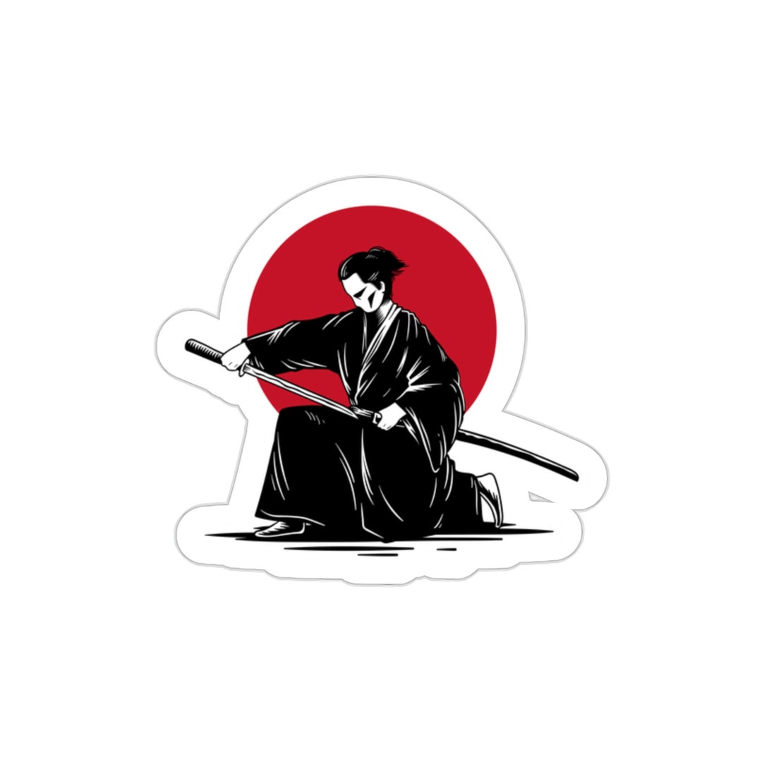 Samurai, Japanese Warrior, Laptop Decal, Skateboard Decal Die-cut ...