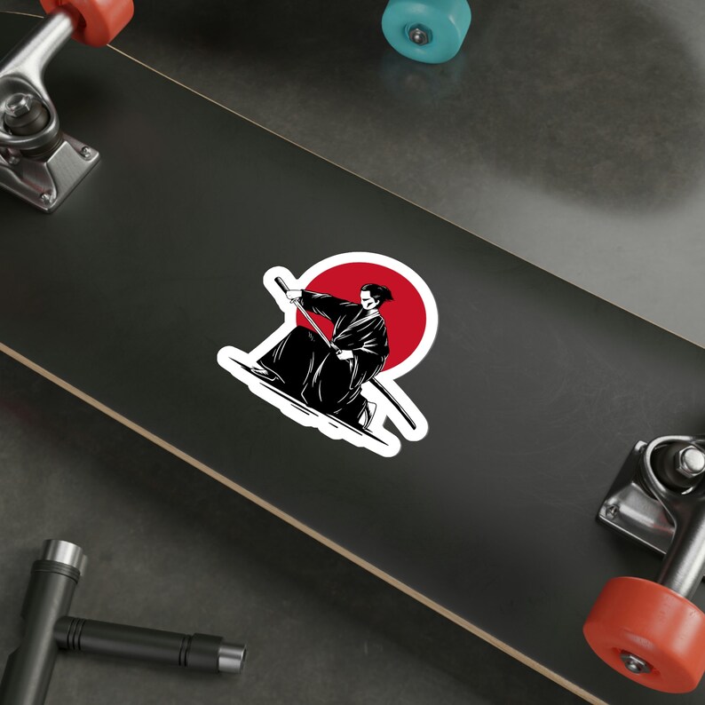 Samurai, Japanese Warrior, Laptop Decal, Skateboard Decal Die-cut ...