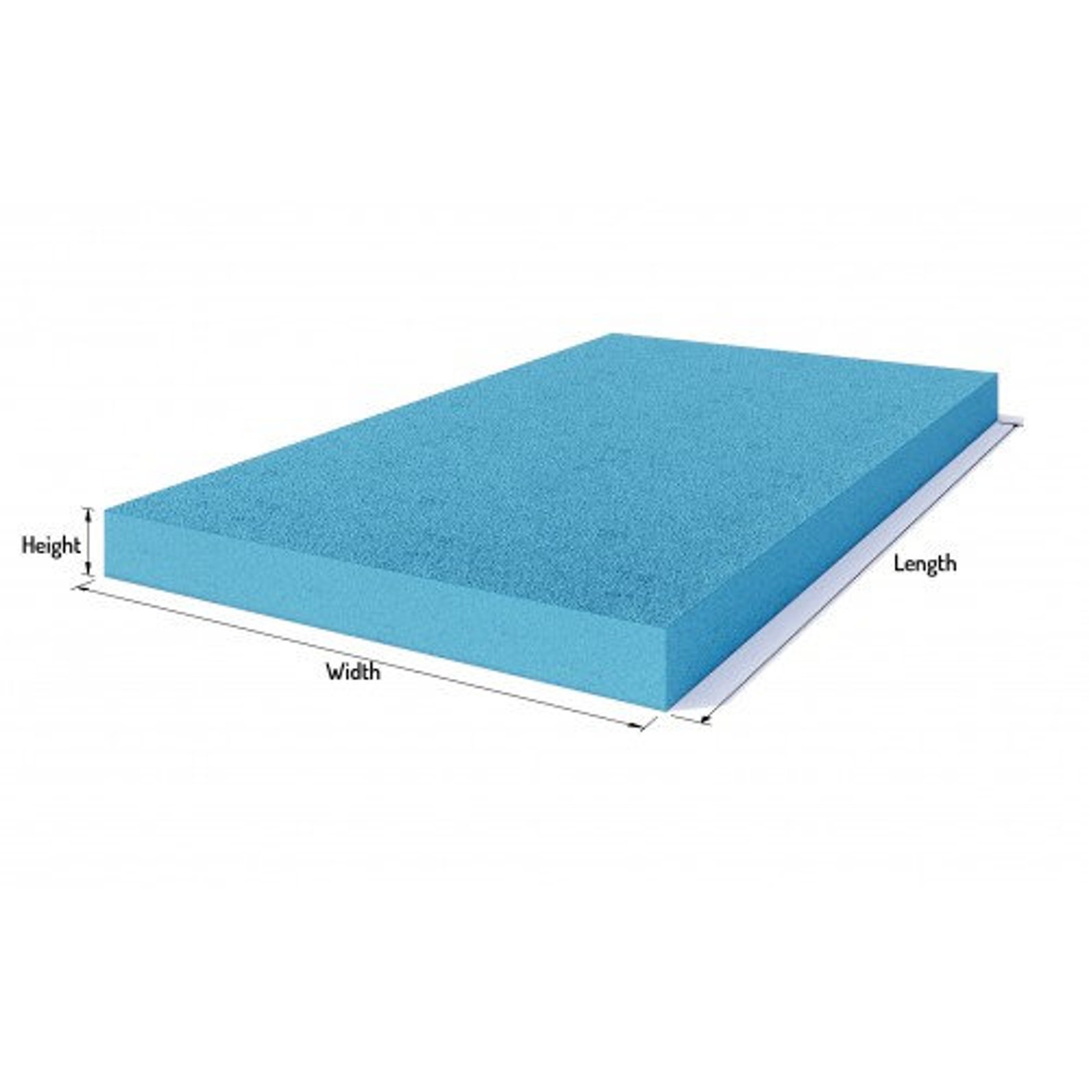 Foamyfoam Custom Cut Size Varies High Density Upholstery Foam Cushion ...