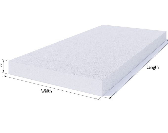 Foamyfoam Custom Cut Size Varies High Density Upholstery Foam Cushion ...