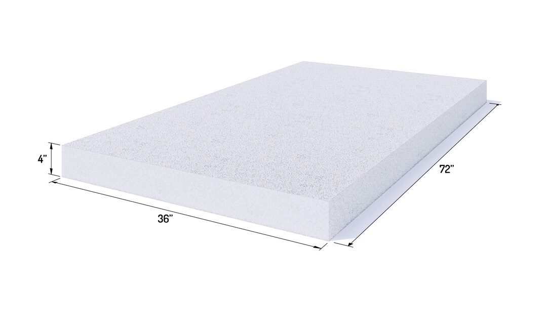 Foamyfoam 4" X 36" X 72" High Density Upholstery Foam Cushion (seat ...