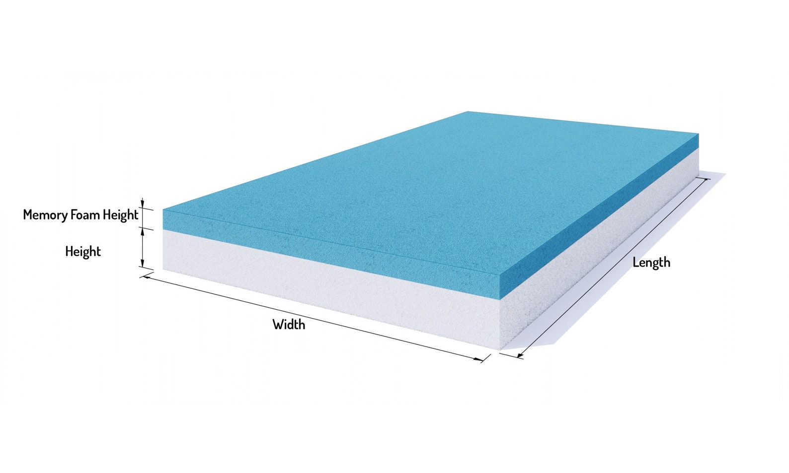 Foamyfoam Custom Cut Size Varies High Density Upholstery Foam Cushion ...