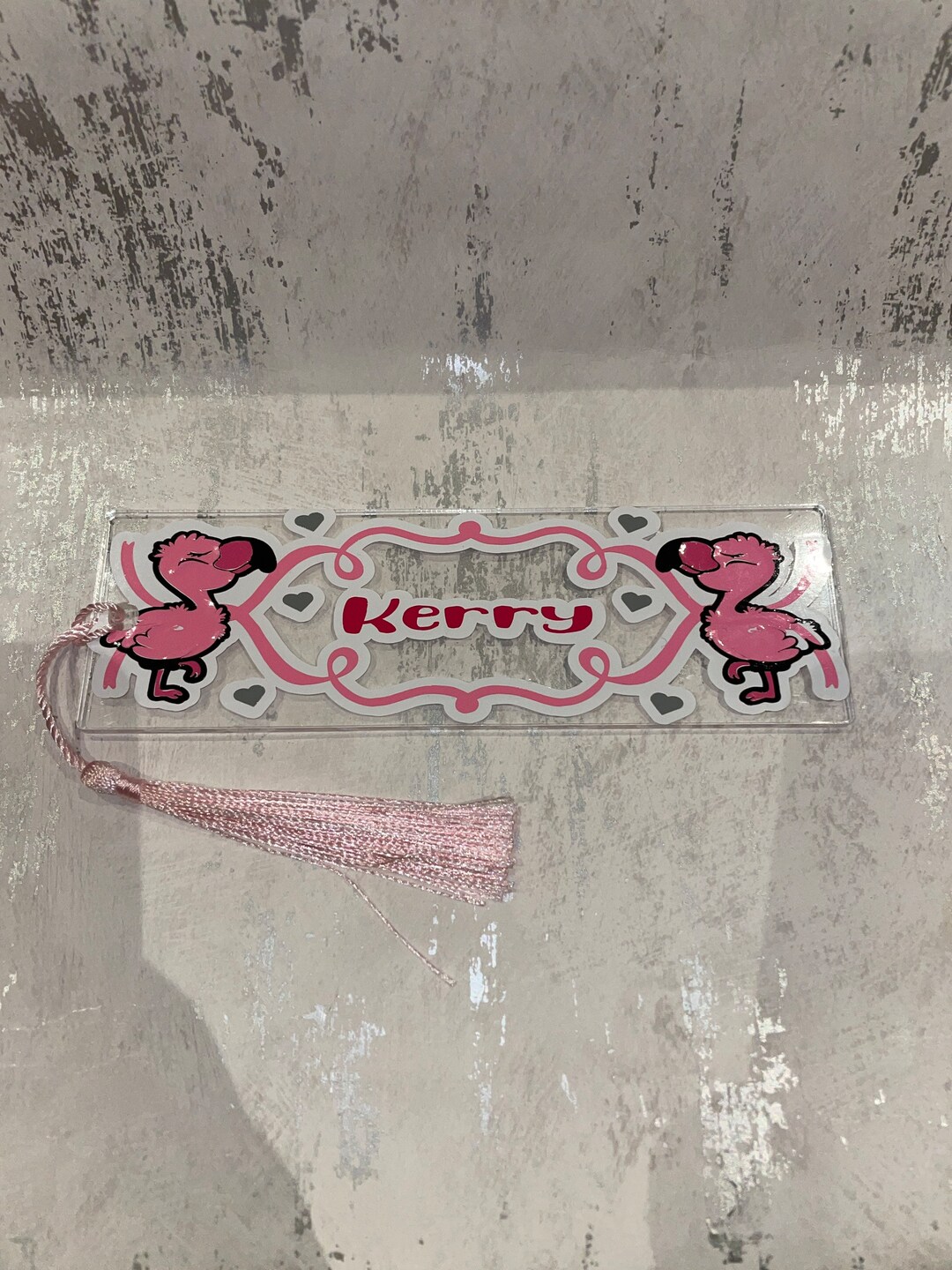 Personalised Flamingo Acrylic Bookmark, Flamingo Fan Gift, Book Marker ...