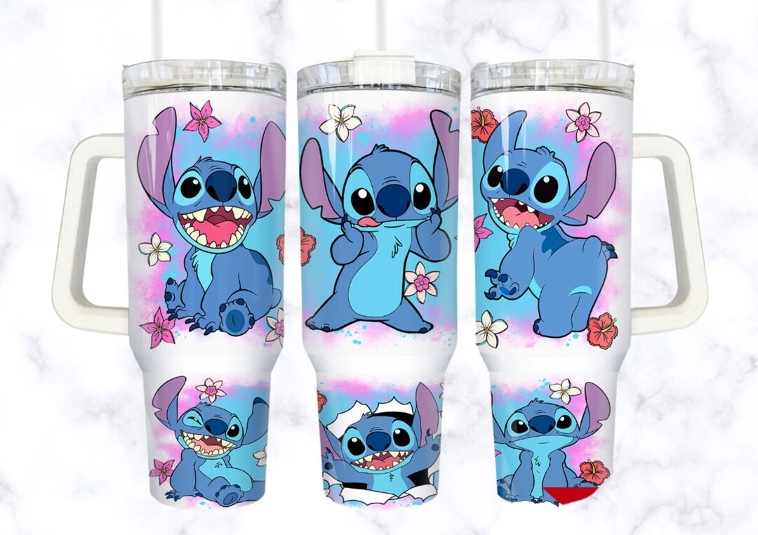 Stitch, Printed Stanley Style Water Cup, Beaker, Ohana - Etsy