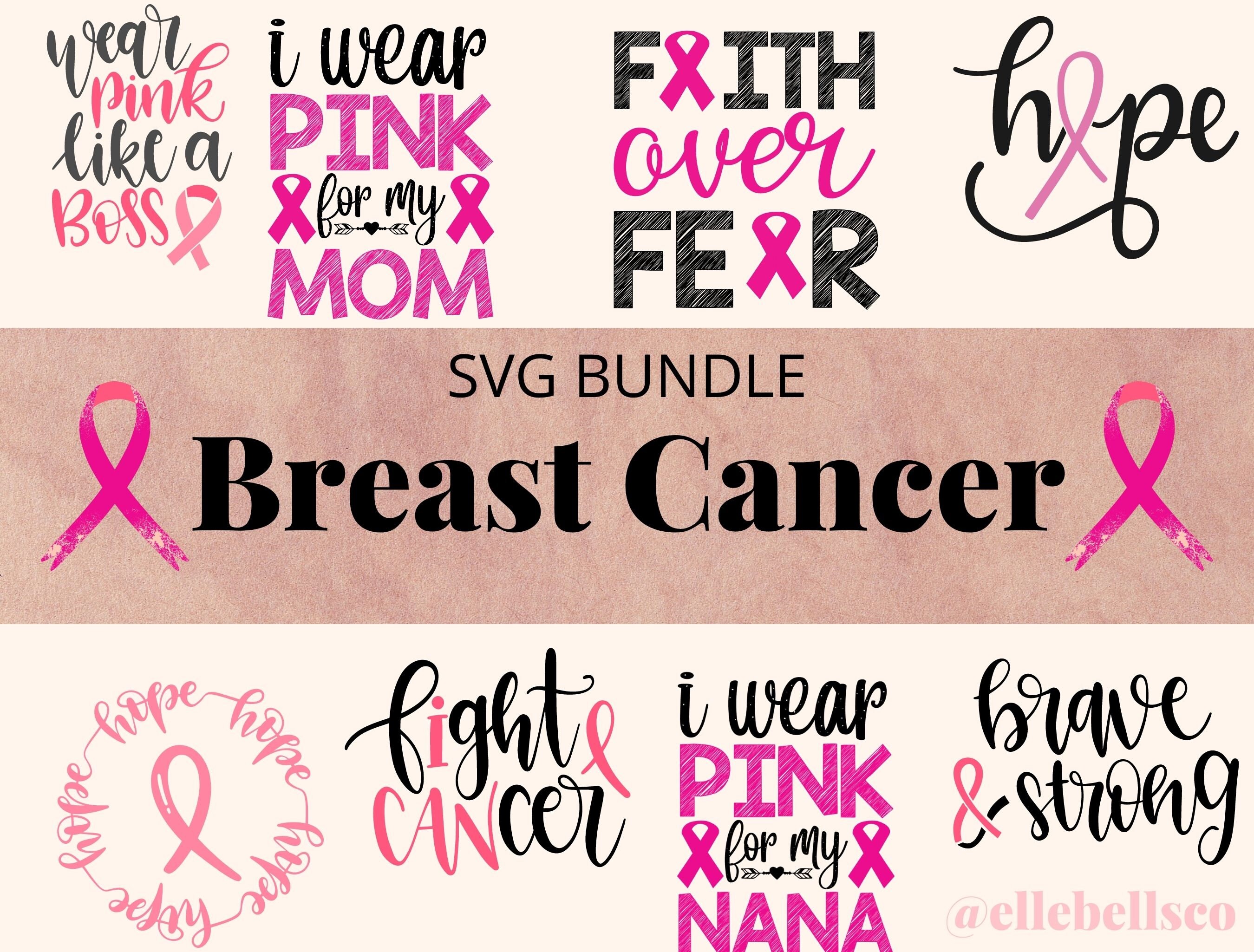 Breast Cancer SVG Bundle | Breast Cancer SVG Files | SVG Files for ...