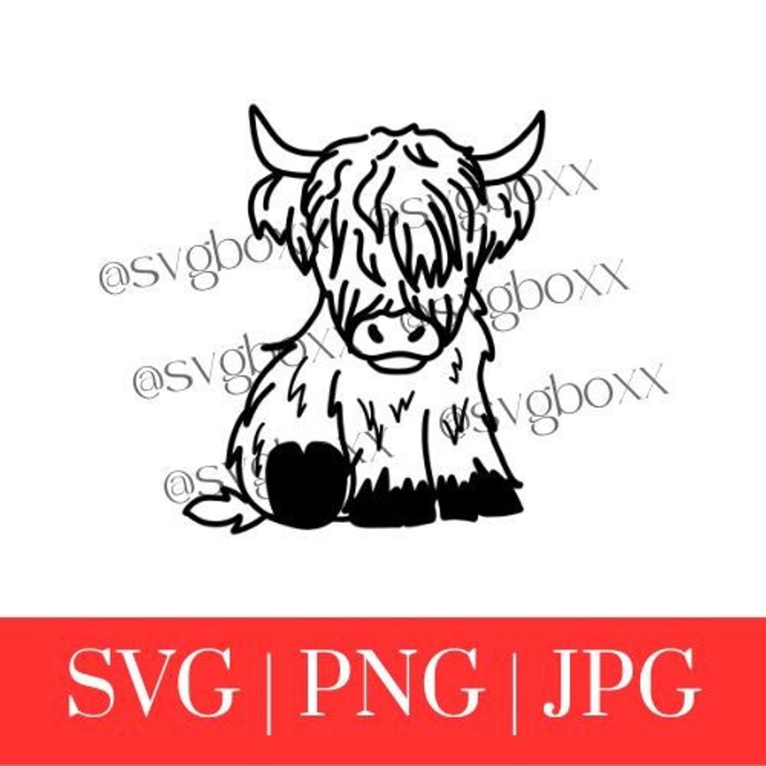 Highland Cow Svg File Cute Highland Cow Svg Highland Cow Png Highland Cow Svg Cow Svg Cow Png
