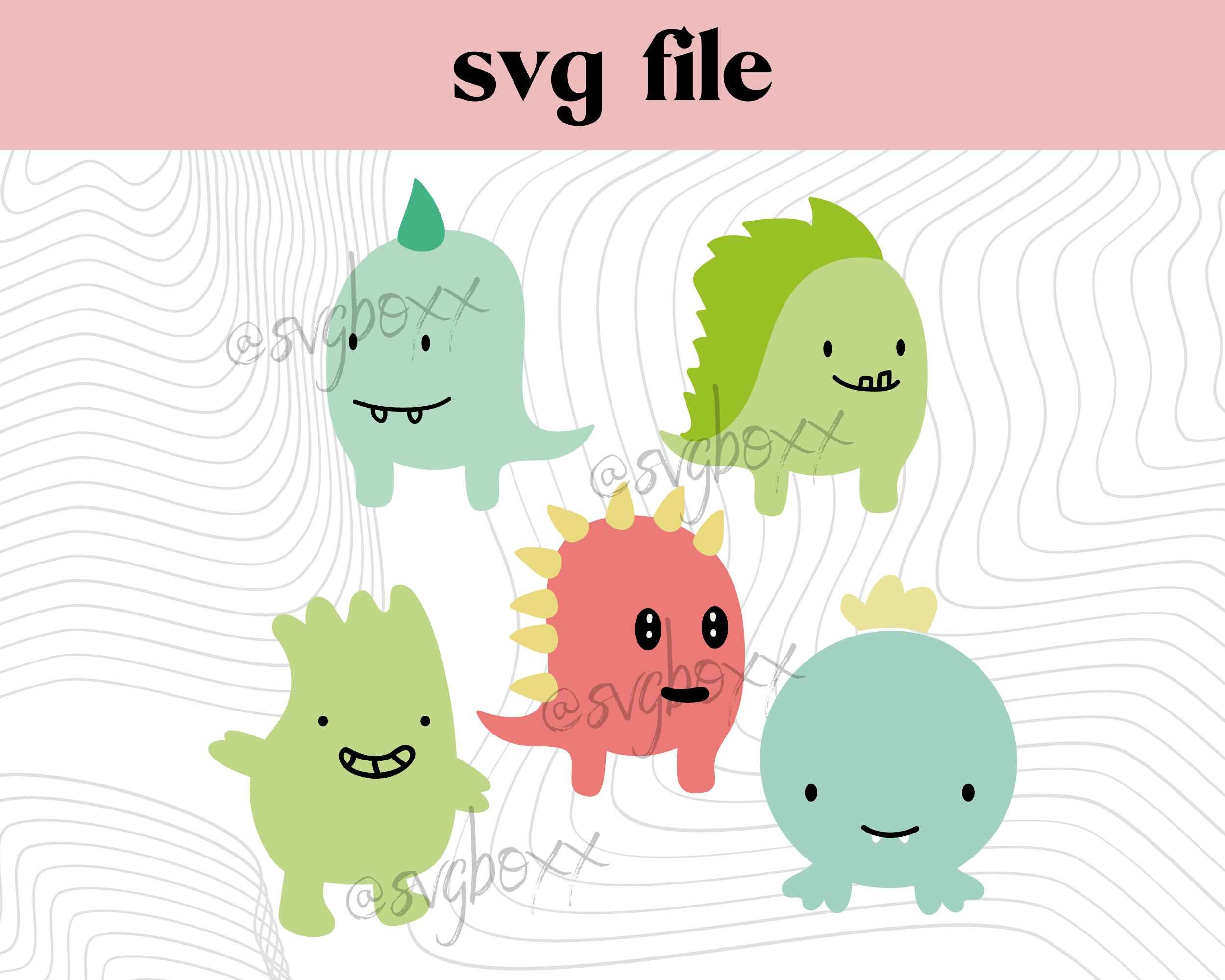 Cute Monsters Svg Svg File for Cricut Cute Monster Svg - Etsy Canada