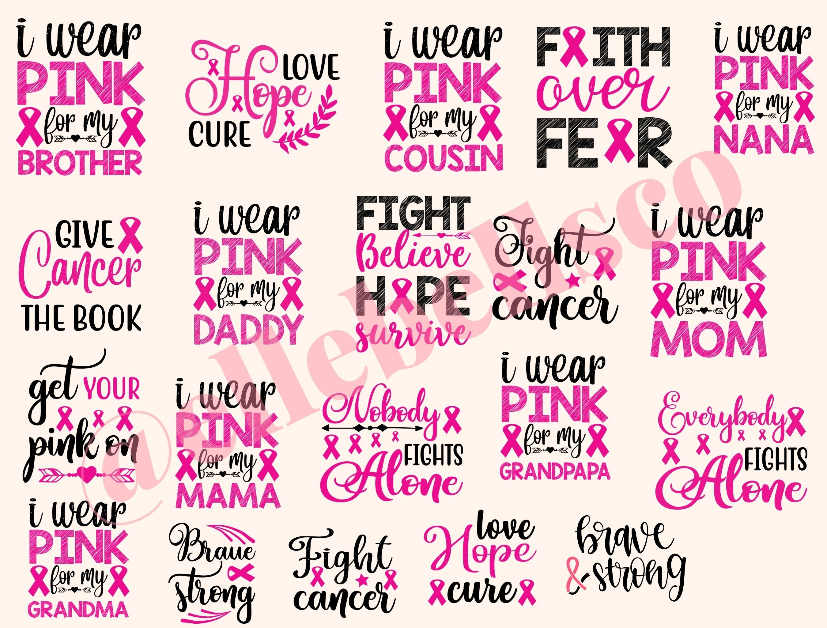 Breast Cancer SVG Bundle | Breast Cancer SVG Files | SVG Files for ...