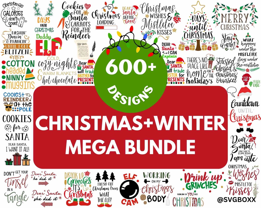 Christmas Winter Mega Bundle | SVG Mega Bundle | Christmas SVG Bundle ...