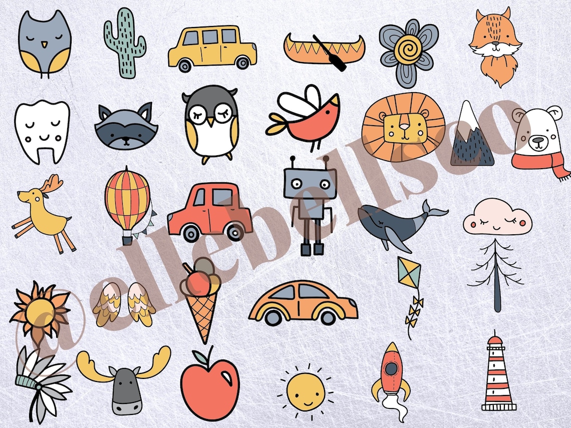 Cute Kids Elements SVG Bundle | Cute Icons SVG Files | SVG Files for ...