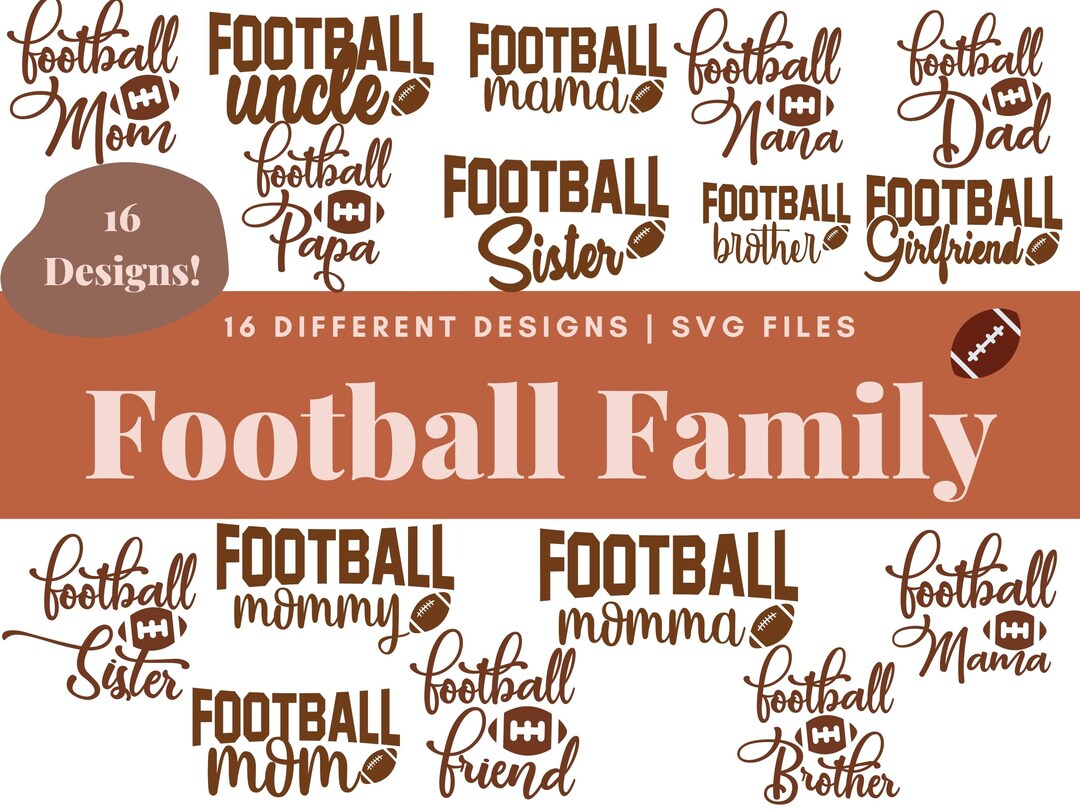 Football Family SVG Bundle | Football Bundle SVG Files | SVG Files for ...