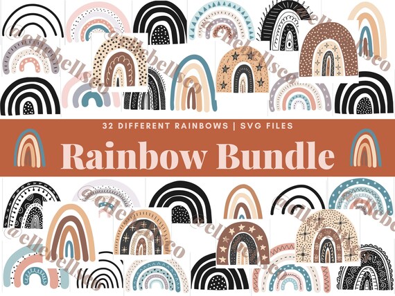 Rainbow SVG Bundle Rainbow Bundle SVG Files SVG Files for | Etsy