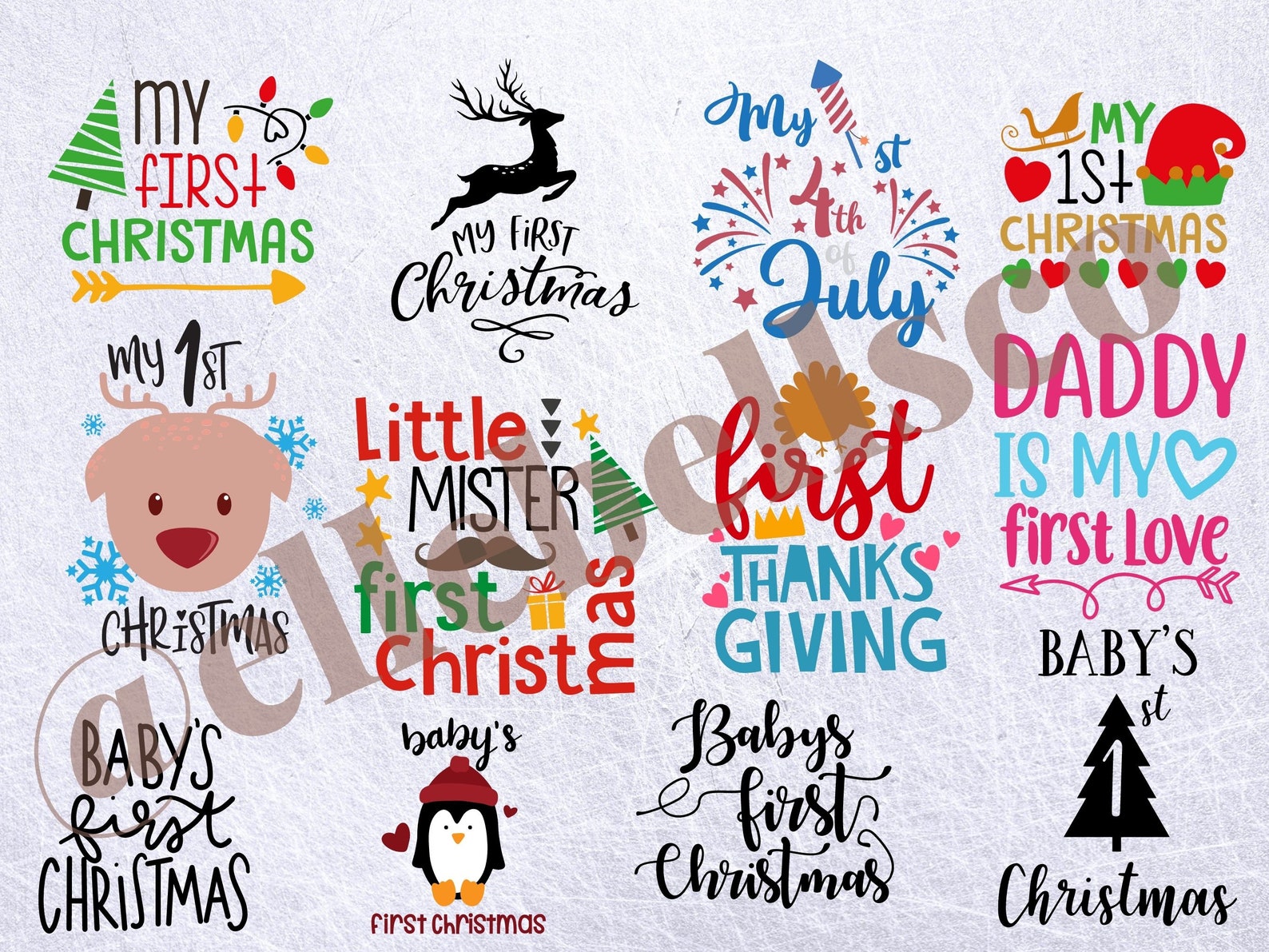 My First Holidays SVG Bundle | Baby's First Holidays SVG Files | First ...