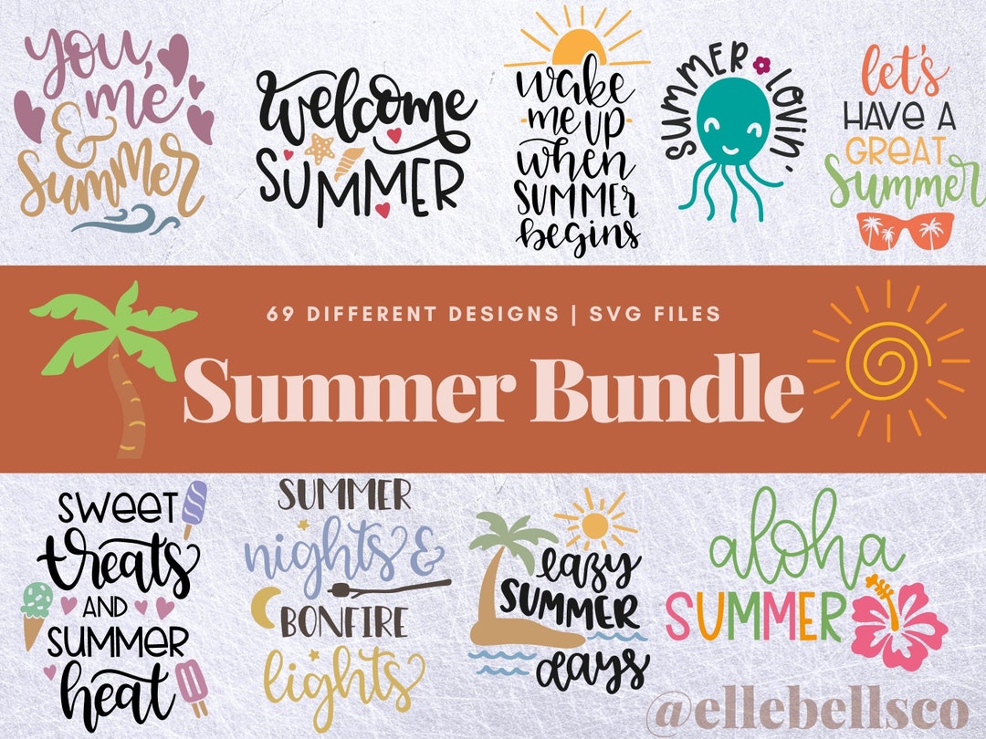 Summer SVG Bundle | Summer Time SVG Files | SVG Files for Cricut ...