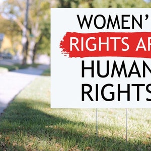 Women's Rights Are Human Rights - Yard Sign - Double Sided - 18x24 - Etsy