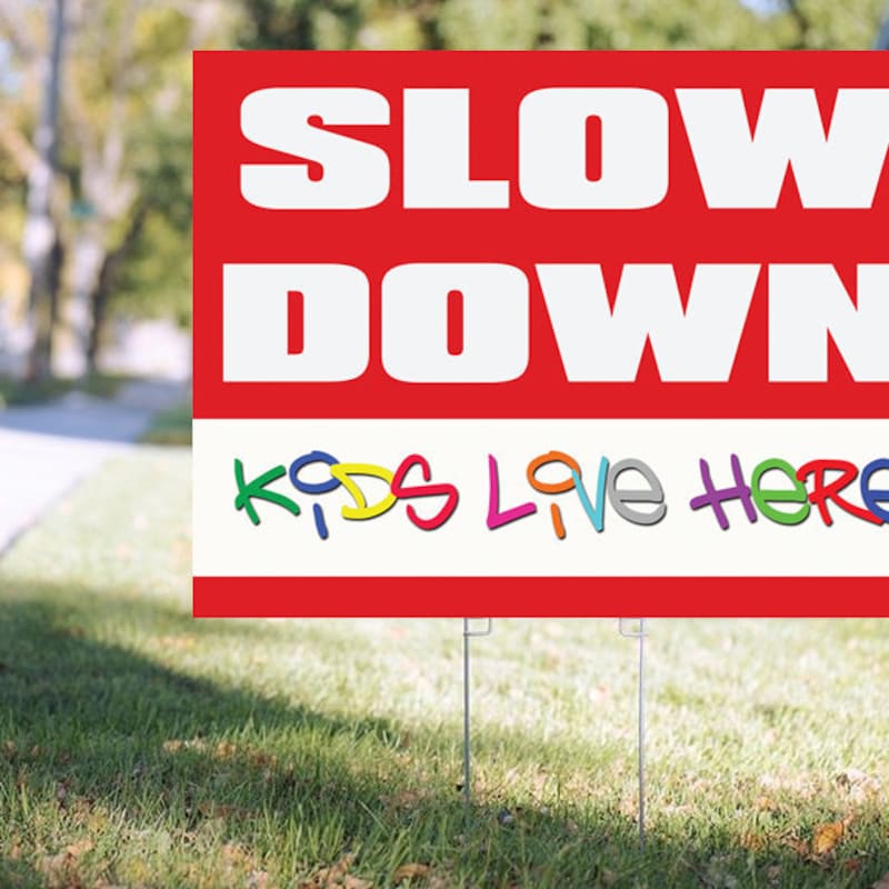 Slow Down Signs - Etsy