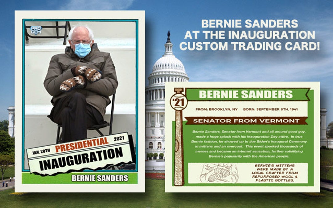 Bernie Sanders - Inauguration - Custom Trading Card - Etsy