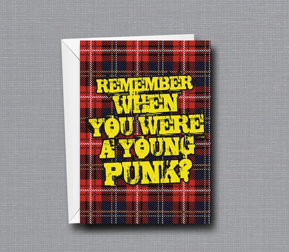 Not A Young Punk Anymore Birthday Card Funny | Etsy