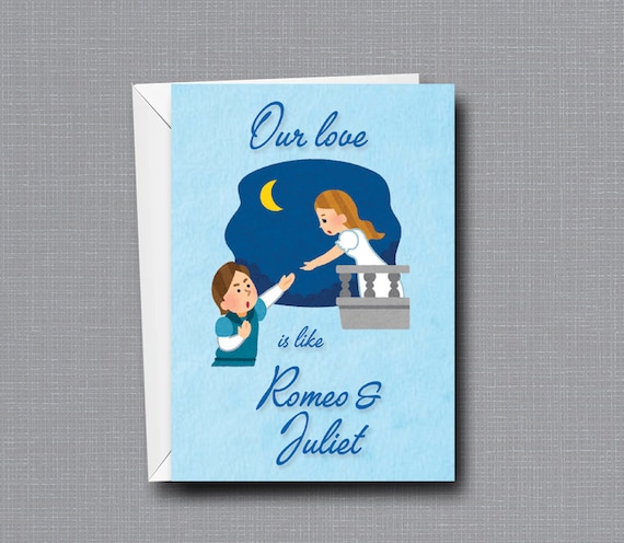 Romeo & Juliet Love Funny Greeting Card - Etsy