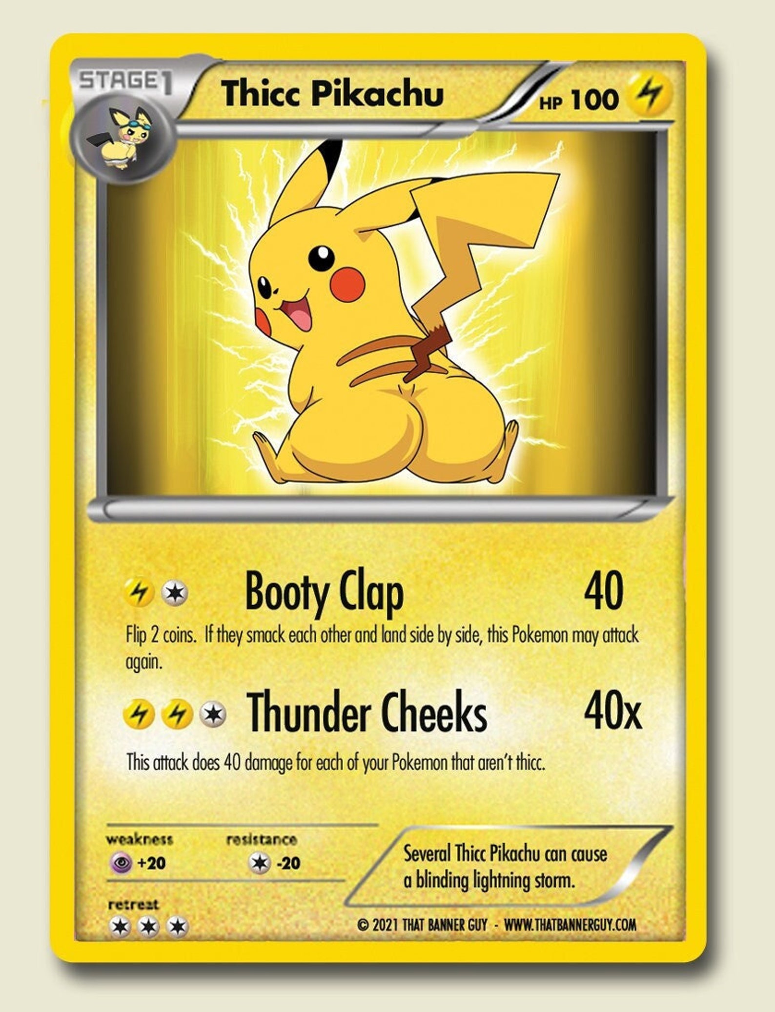 Thicc Pikachu Custom Pokemon Card Limited Edition Trading Etsy Thicc Pikachu Custom Pokemon Card Limited Edition Trading Etsy