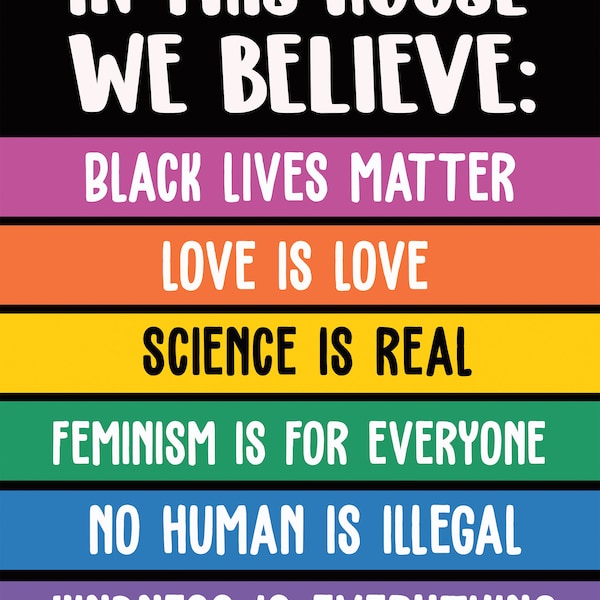 In This House We Believe Sign - Etsy