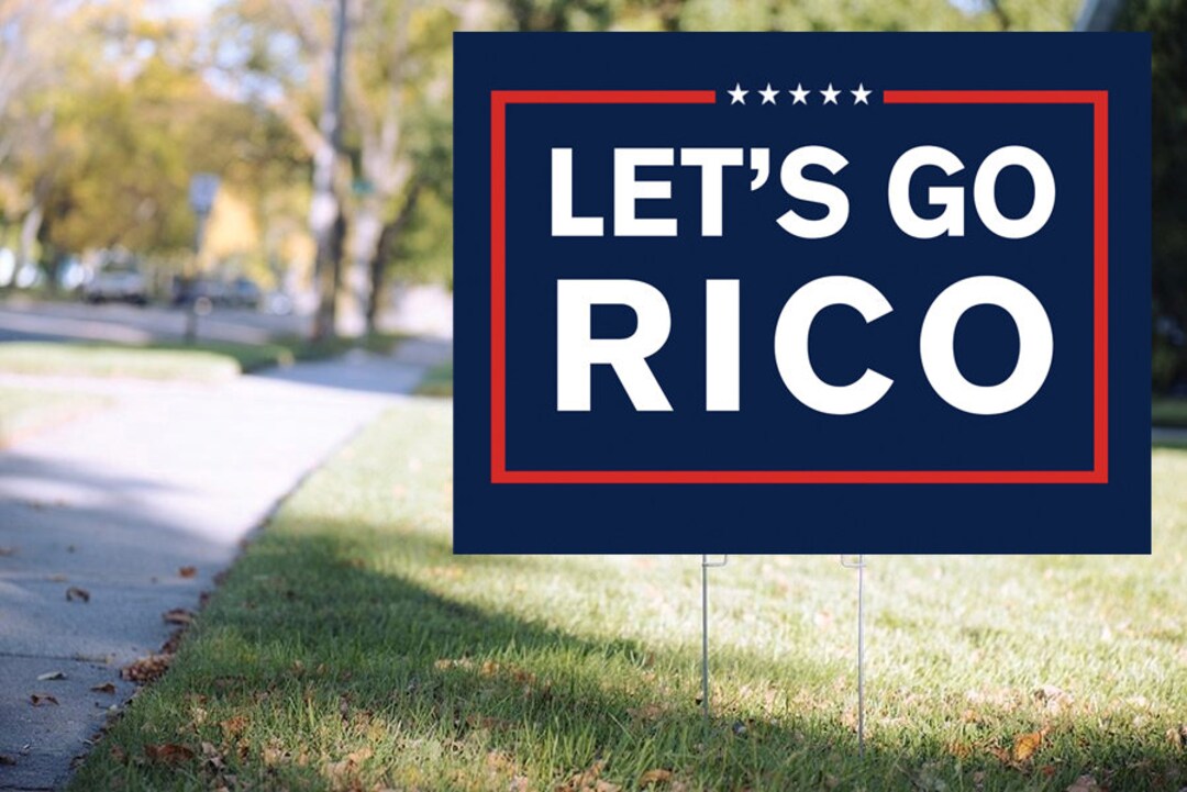Let's Go Rico Yard Sign Double Sided Multiple Sizes - Etsy