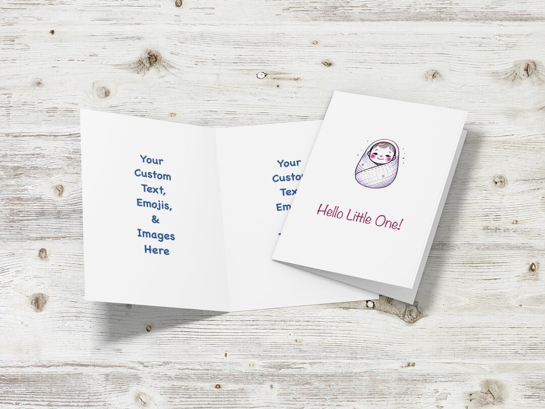 Personalized Newborn Card, Baby Birth Greeting Card - Etsy