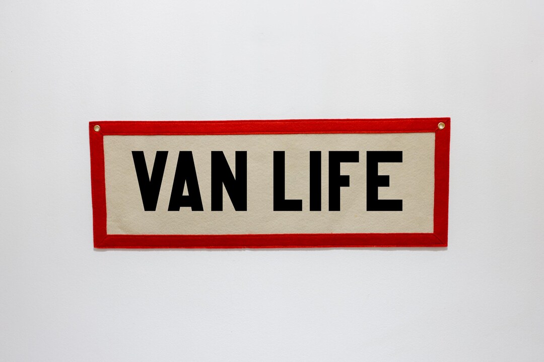 VAN LIFE Felt Banner Wall Art Wall Sign 50x20cm - Etsy