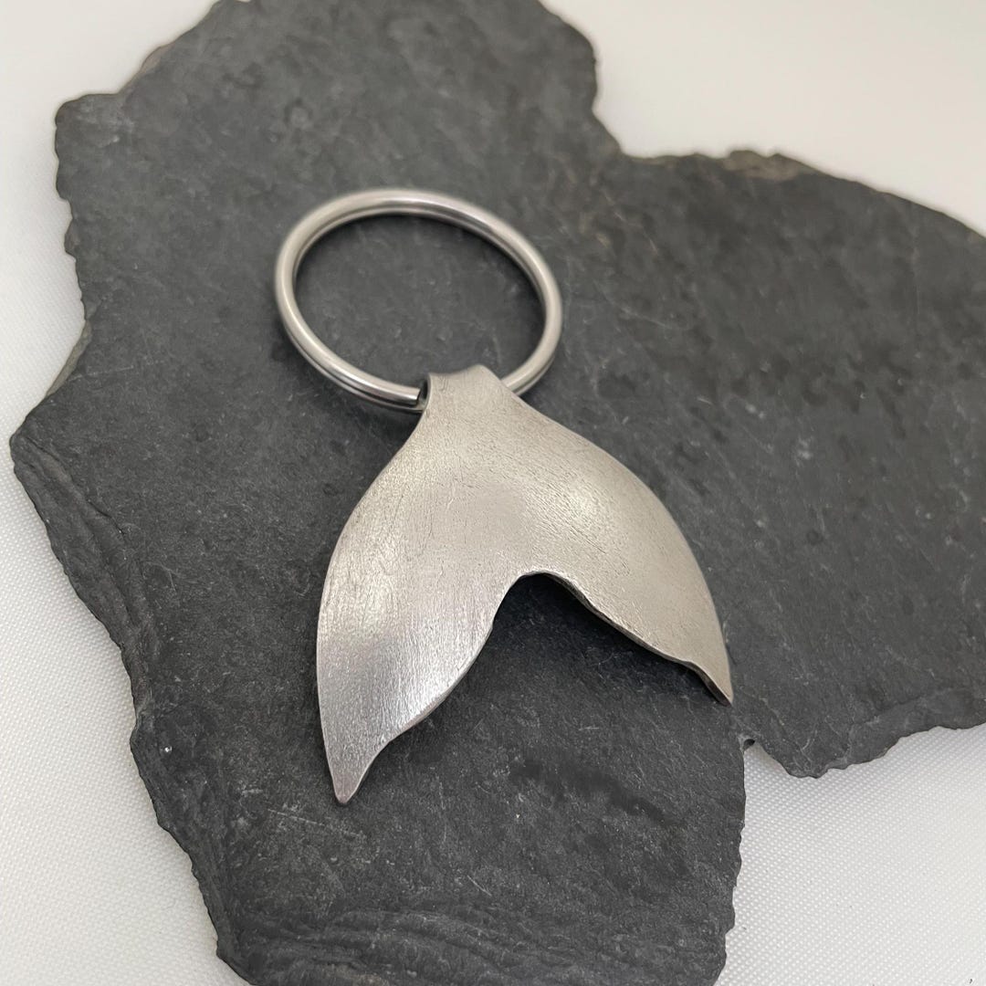 Handmade Whale Keychain, Whale Tail Spoon Keychain, Mermaid Tail ...