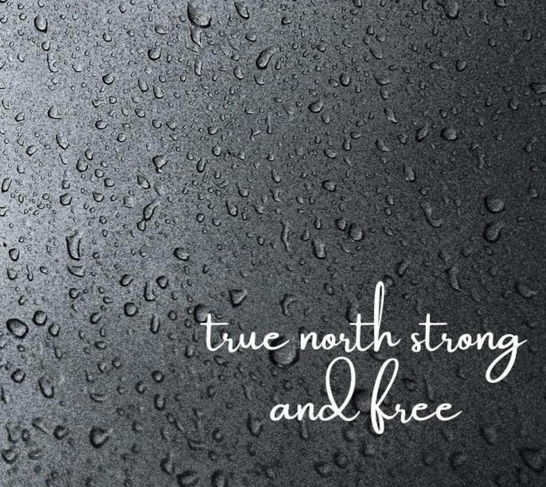 True North Strong and Free Script Vinyl Sticker - Etsy
