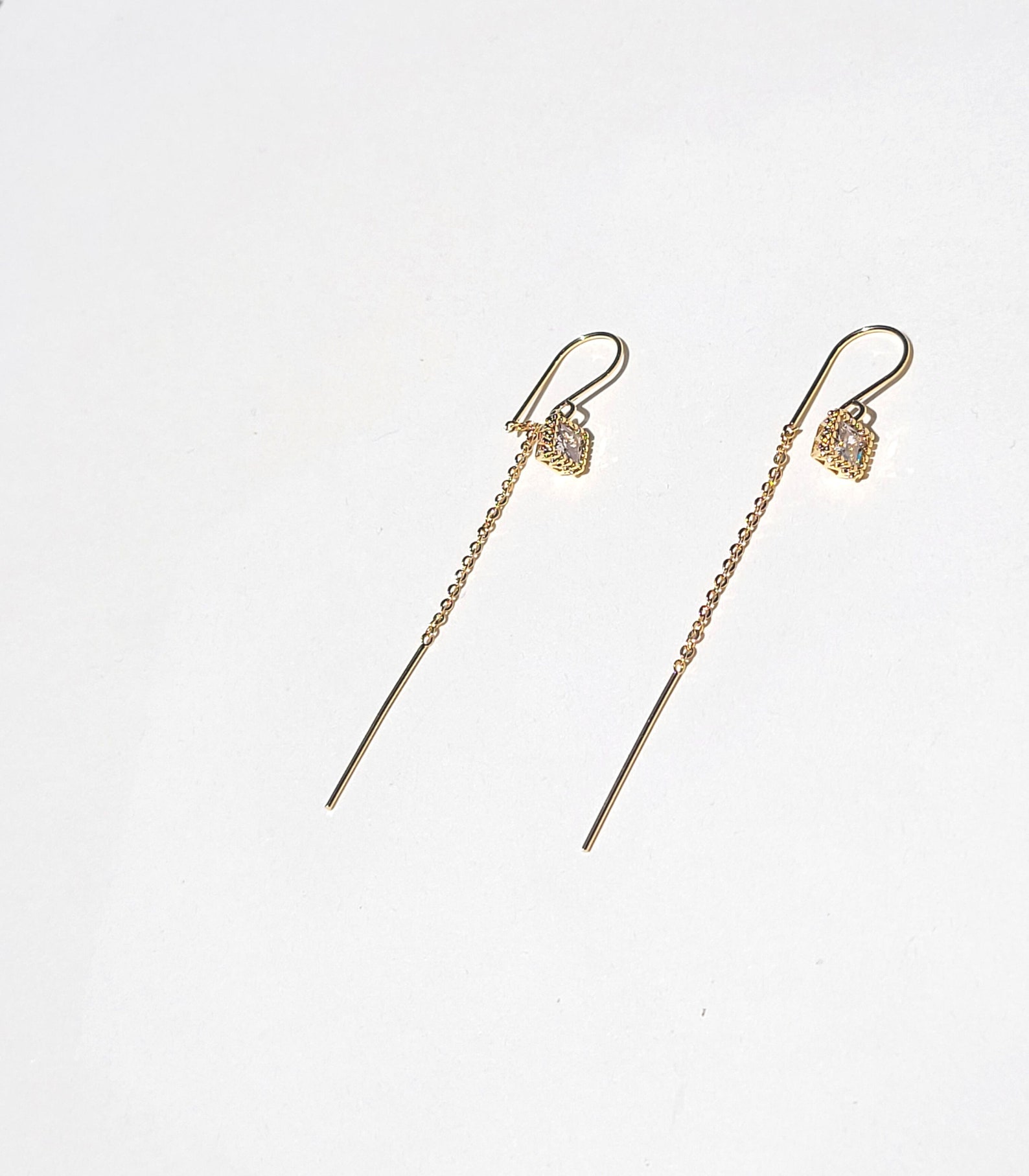 Dainty Chain Earrings Gold Threaders Chain Threaders Chain - Etsy