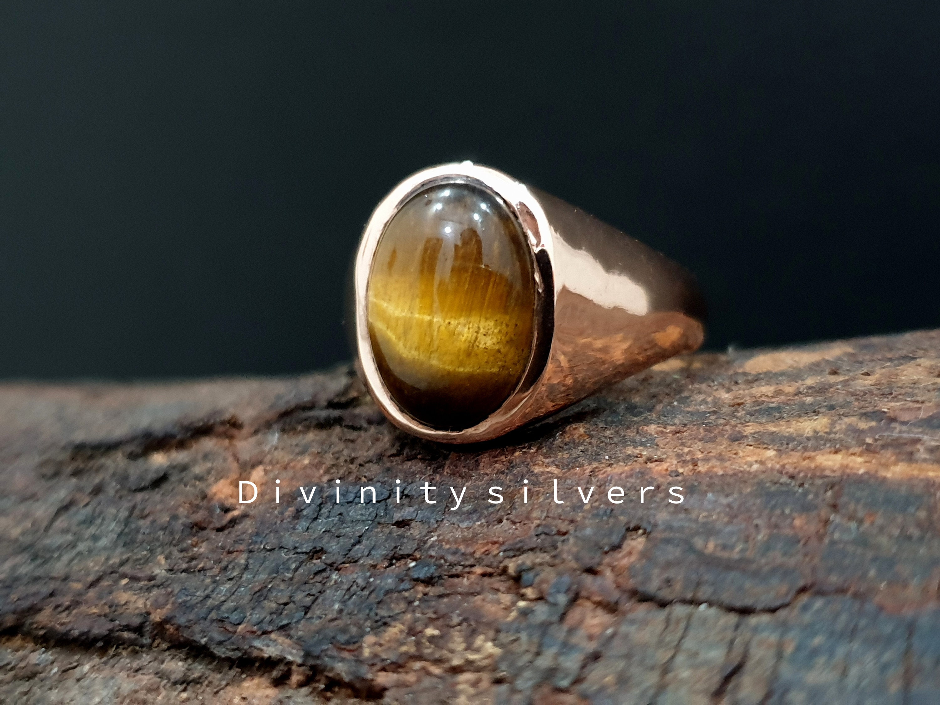 Tiger Eye Ring 925 Solid Sterling Silver Ring Tiger Eye | Etsy