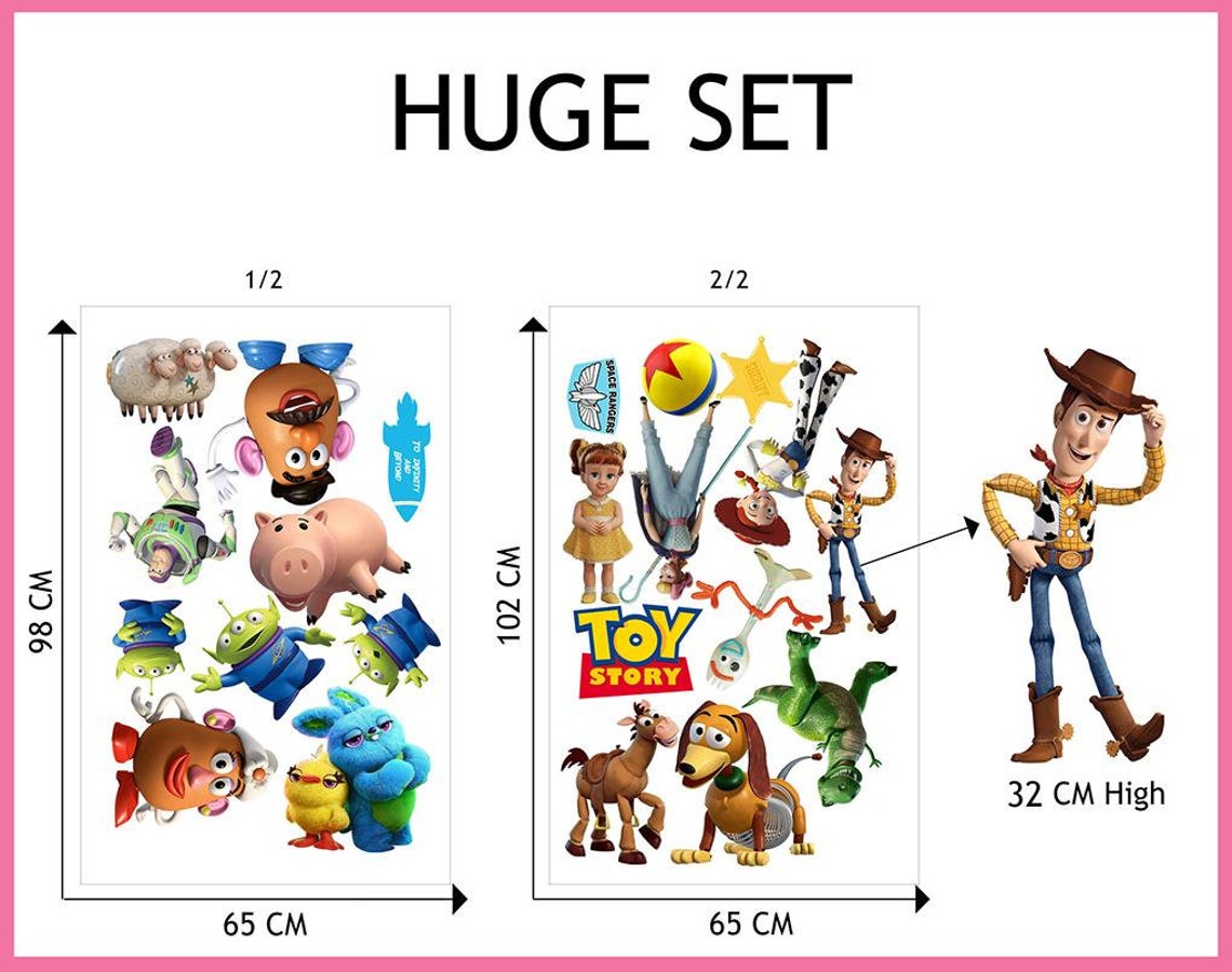 Toy Story Characters Set Wall Sticker Decal WC356 | Etsy