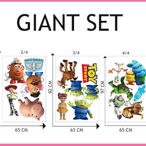 Toy Story Characters Set Wall Sticker Decal WC356 - Etsy