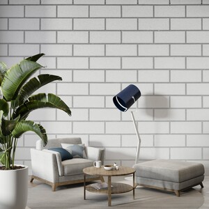 White Brick Wall Textures Woven Self-adhesive Easily-removable ...