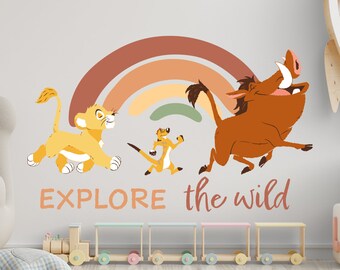 Personalized Name Wall Sticker Custom Vinyl Decal Simba the Lion King ...