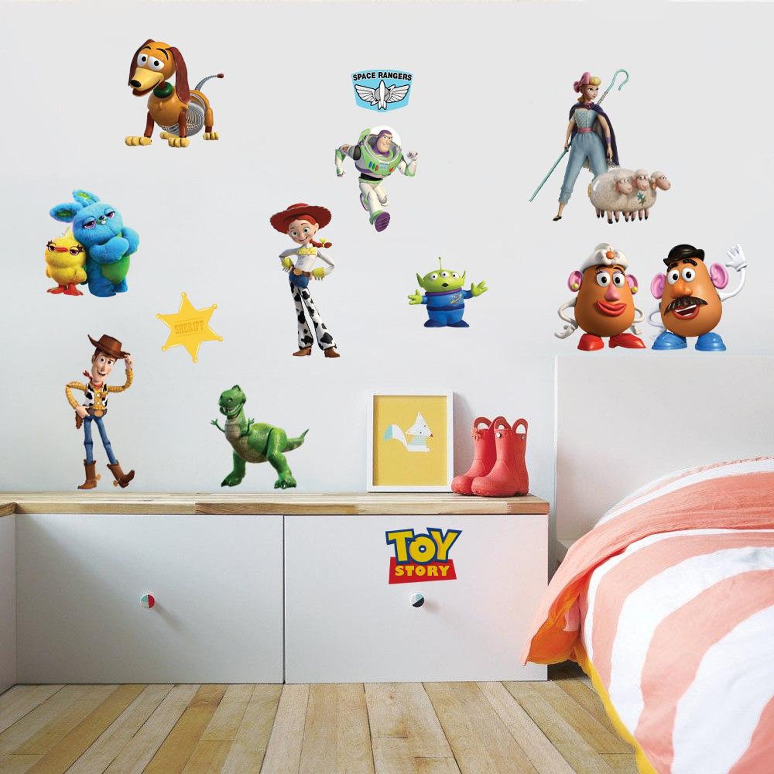 Toy Story Characters Set Wall Sticker Decal WC356 | Etsy