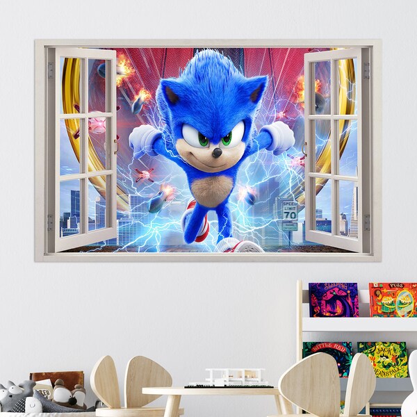 Sonic Wall Decal - Etsy