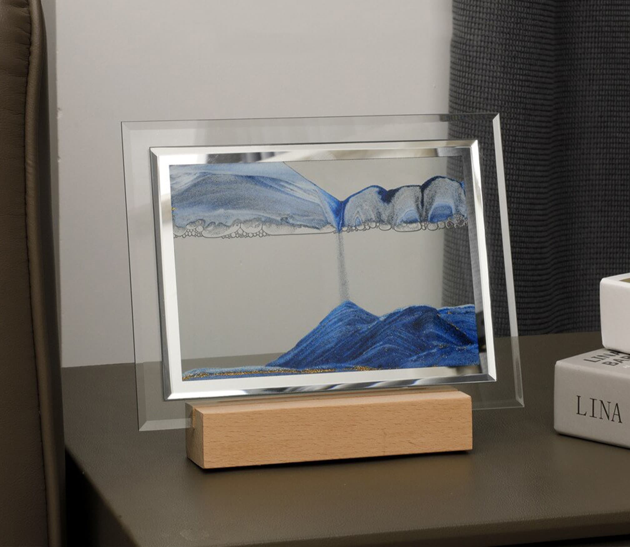 Creative Moving Sand Art Picture Wood Base, Flowing Sand Art, Picture ...