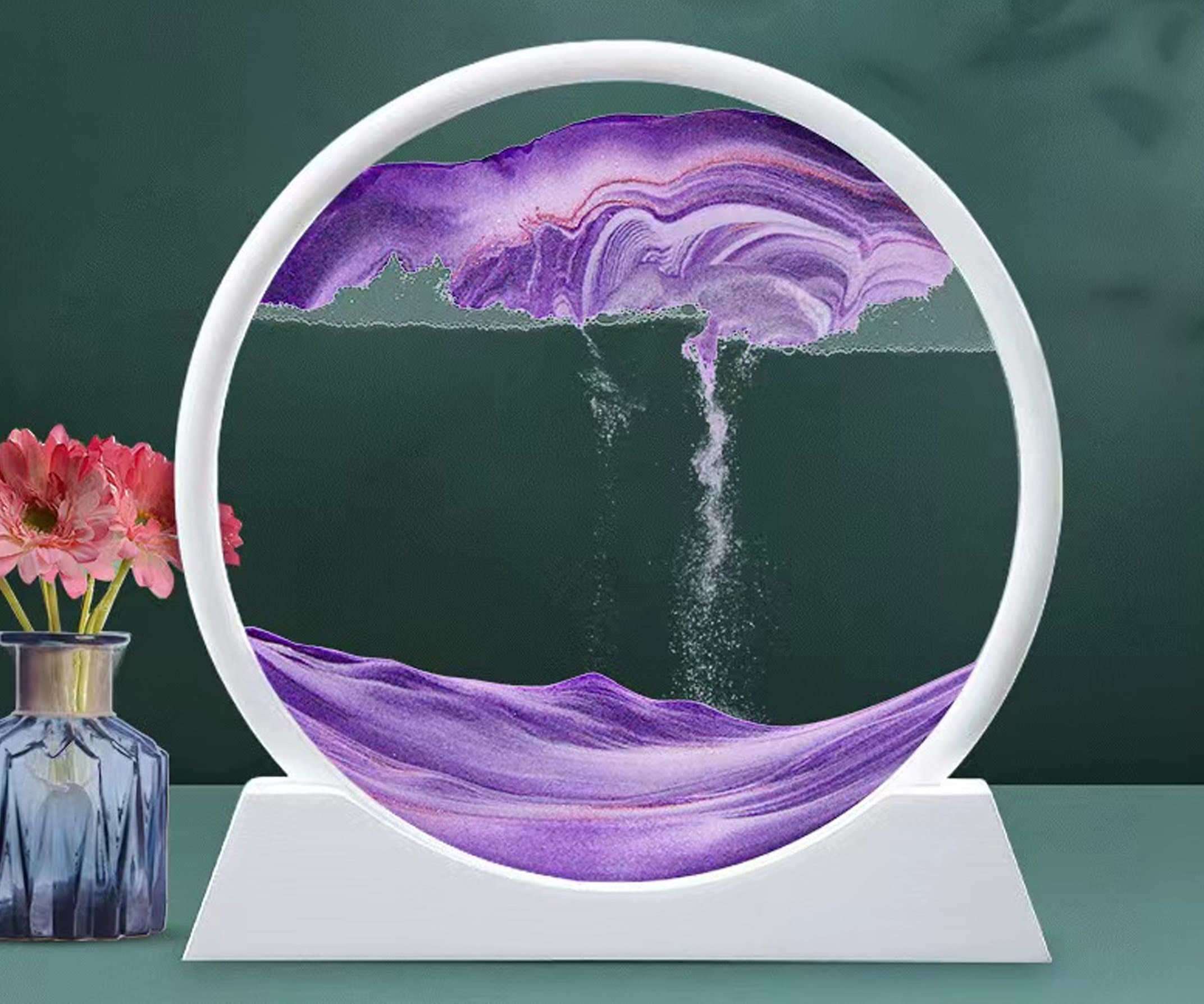 Creative Moving Sand Art Painting, Moving Sand Art, Hourglass Round ...