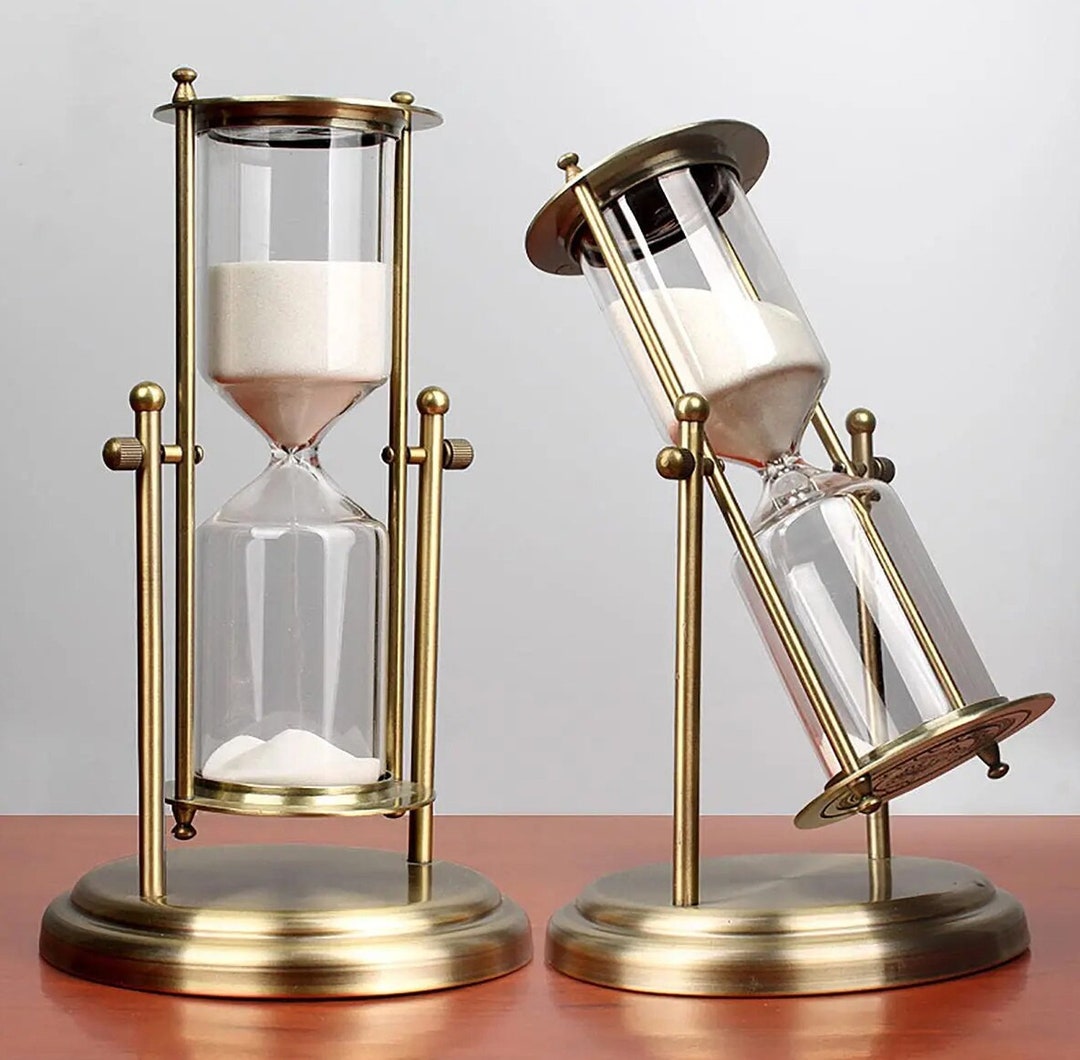 15/30/60 Minutes Hourglass Timer Creative Metal, Table Clock Sand ...