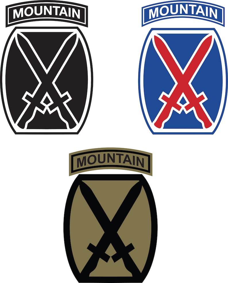 10th Mountain Division Logos Patch Digital Download - Etsy