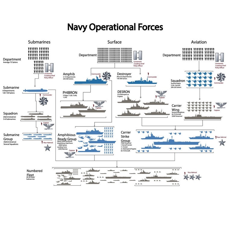 Military Structural Hierarchy Reference Chart Digital File Digital File ...